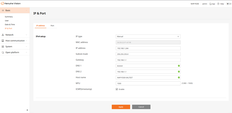 NHP: How to set up the controller – Hanwha Vision Support Portal