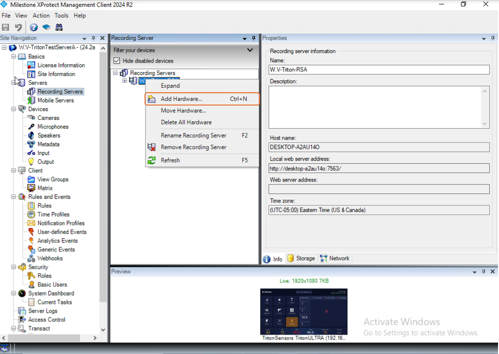 Triton: Triton ULTRA Integration for Milestone – Hanwha Vision Support ...