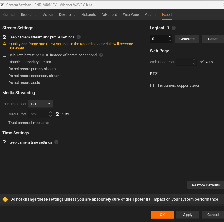 WAVE: How do I optimize camera streams? – Hanwha Vision Support Portal