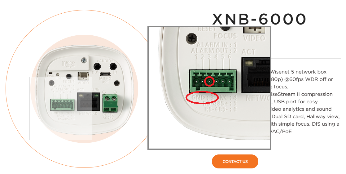 Camera - Earth Ground on Box type – Hanwha Vision Support Portal