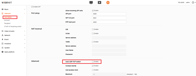 How to configure Genetec Sipelia for TID-600R? – Hanwha Vision Support ...