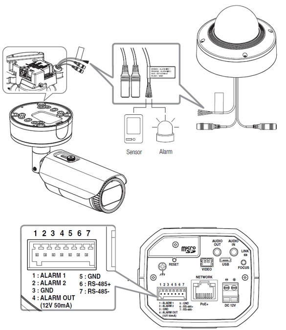 External Connection Guide for Alarm Out – Hanwha Vision Support Portal