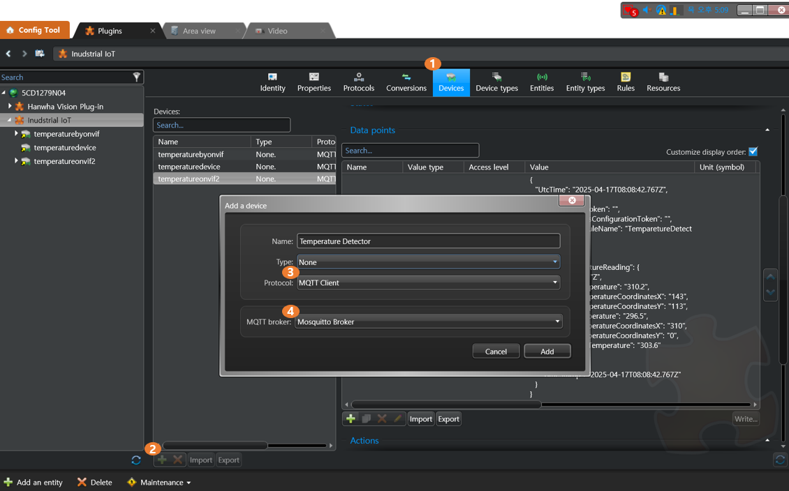 How to integrate a camera with Genetec Industrial IoT plugin using MQTT ...