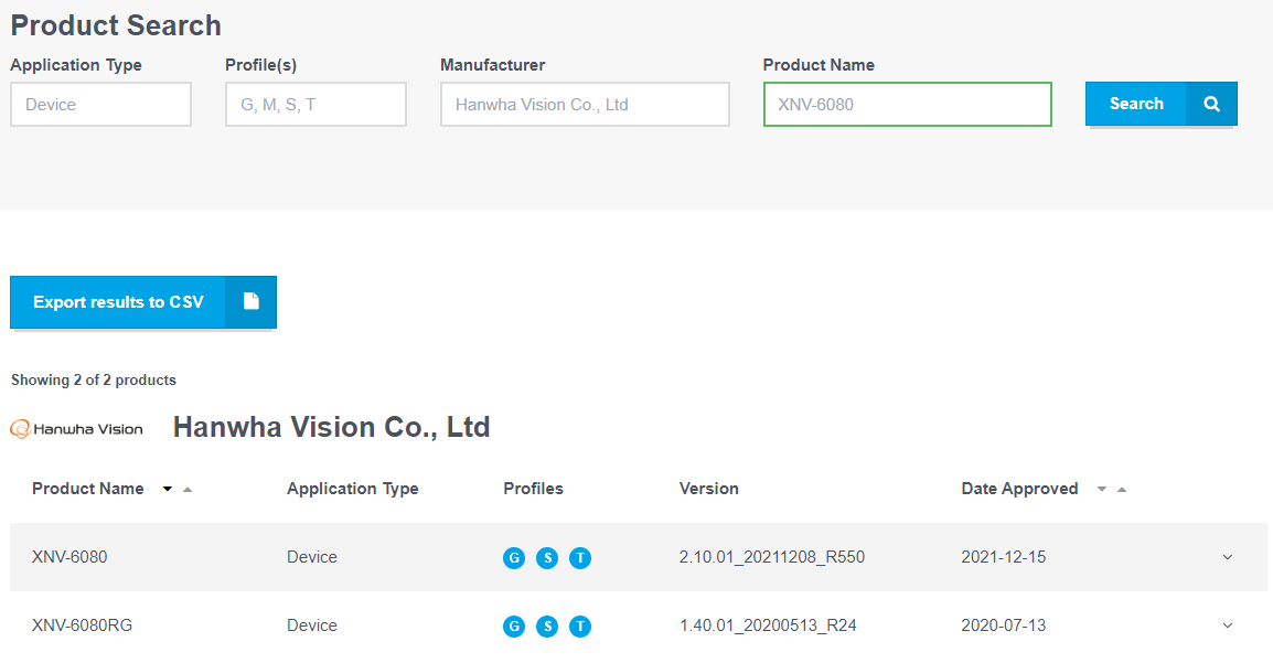 Checking if a device or software is ONVIF conformant – Hanwha Vision ...